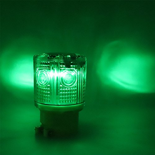Aolyty Solar Strobe Warning Light Strong Magnetic Base Flashing Super Bright 360 Degree Automatically Turn On Waterproof for Construction Traffic Factory (Green)
