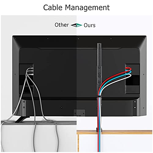 Universal TV Stand, Table Top TV Stand Base Replacement for Most 37 to 80 Inch LCD LED TVs, 4 Height Adjustable TV Legs with Cable Management Hold up to 100lbs,Max VESA 800x400mm,Black(SG81901)