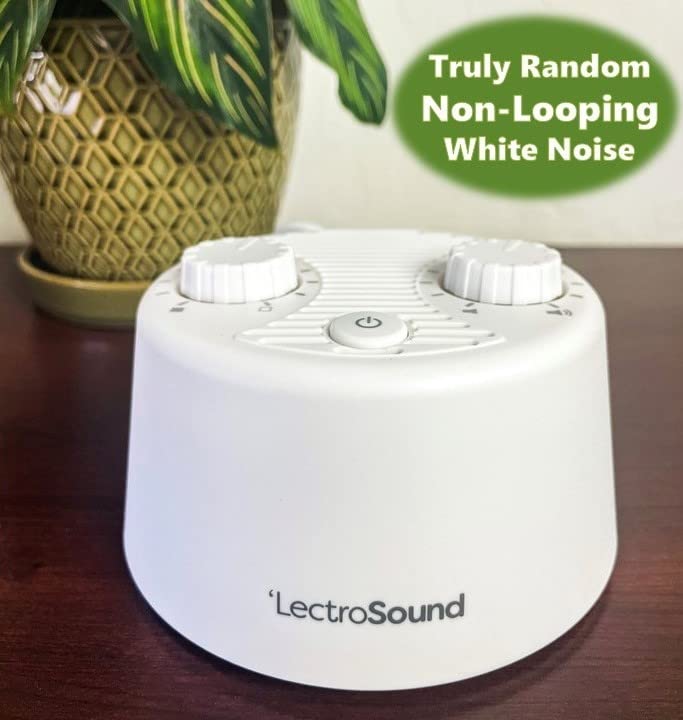 Adaptive Sound Technologies LectroSound Noise Machine for Sleep and Relaxation With Power Adapter, White