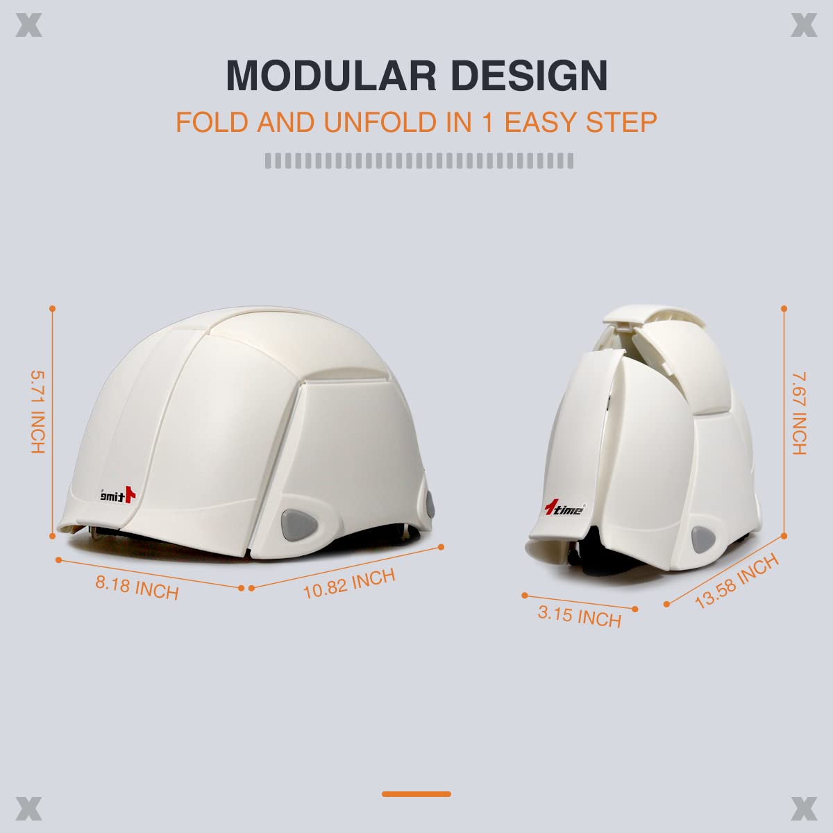 Foldable Hardhats Safety Helmet Bloom Outdoors Workplace Earthquake Collapsible Helmet Offices Public Facilities of Disaster Construction Hardhats Helmet (White)