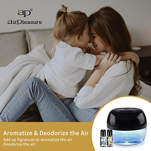 ap airpleasure Purifier Air Washer, Air Fresher Aroma Diffuser for Home, Office, Air Purifier with Night Light (Black)
