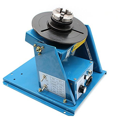 3 Jaw Rotary Welding Positioner Turntable Table Mini Lathe Chuck 110V 2.5" Worktable Welder Positioner Turntable Machine