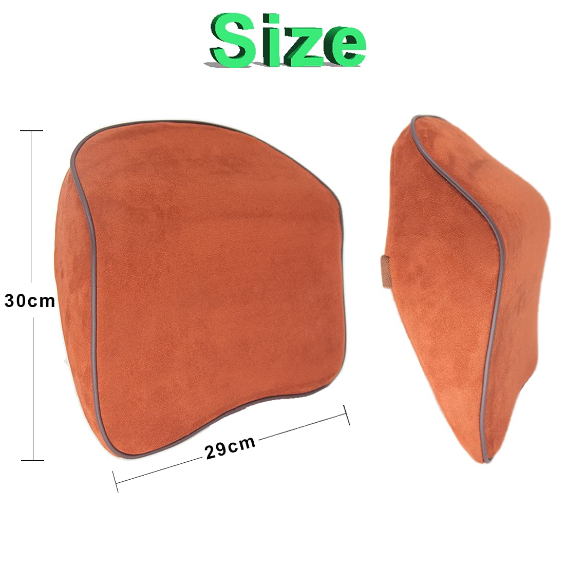 wo yuan Car Seat Headrest Neck Rest Cushion, Memory Foam Shoulder and Neck Rest Pillow for Pressure Relief (Brown)