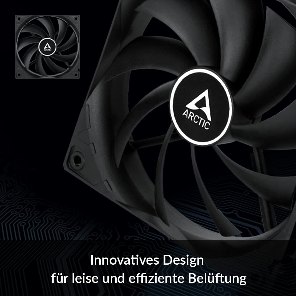 ARCTIC F14 PWM PST (5 Pack) - 140 mm Case Fan with PWM Sharing Technology (PST), Quiet Motor, Computer, 200-1350 RPM - Black