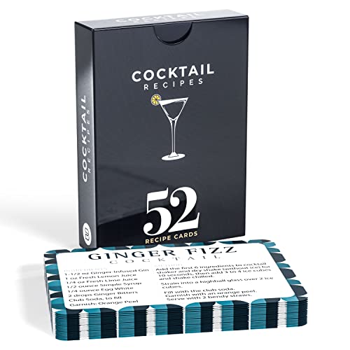52 Cocktail & Mixed Drink Recipes Flash Cards β Simple & Easy Step Instructions & Tricks β Comprehensive Mixology Concoction Guide & Ingredient List β Master the Entertaining Art - Home Made Bartender