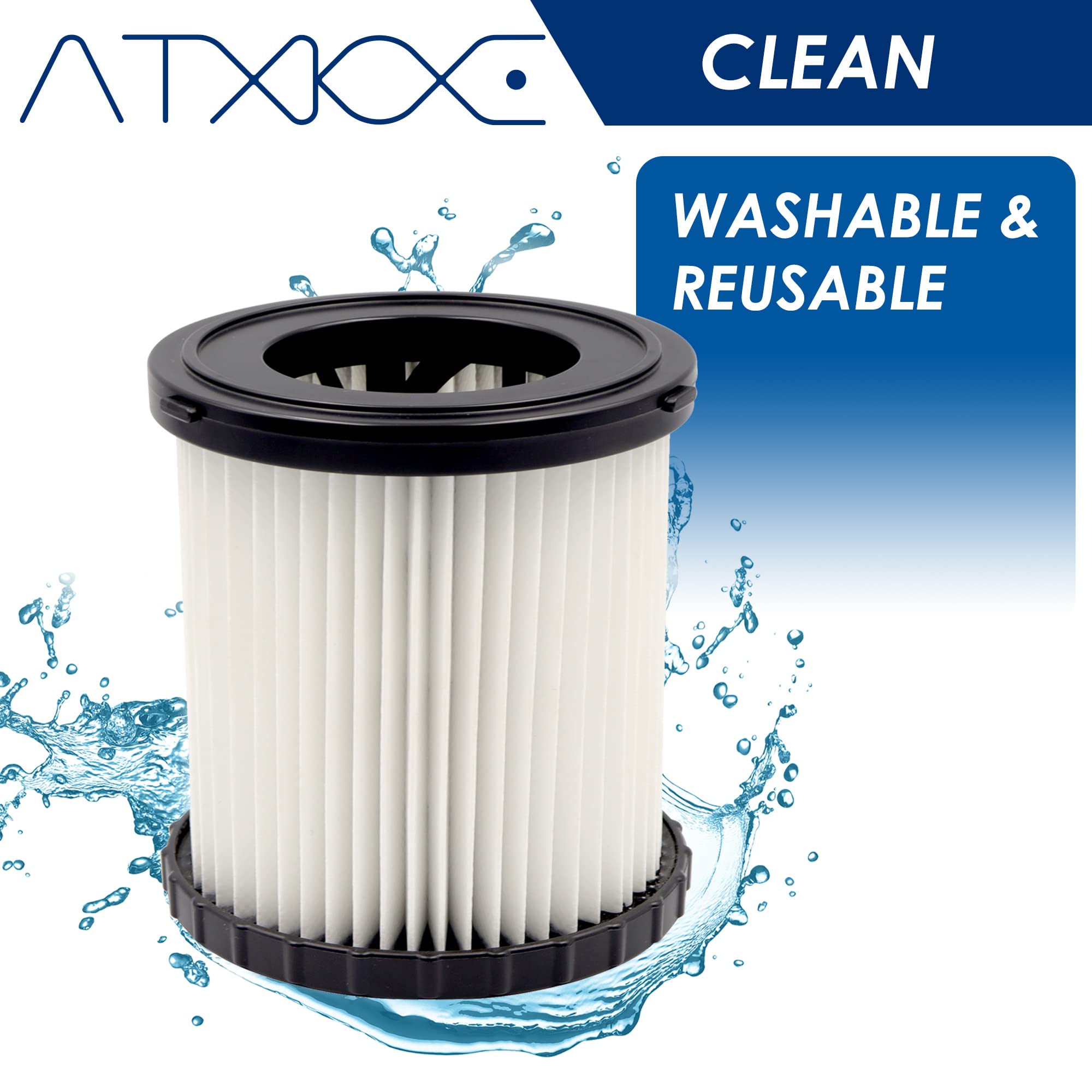 2 Packs of DCV5801H Wet Dry Vacuum Hepa Replacement Filter,Compatible for dowalt DCV580 & DCV581H,Washable and Reusable