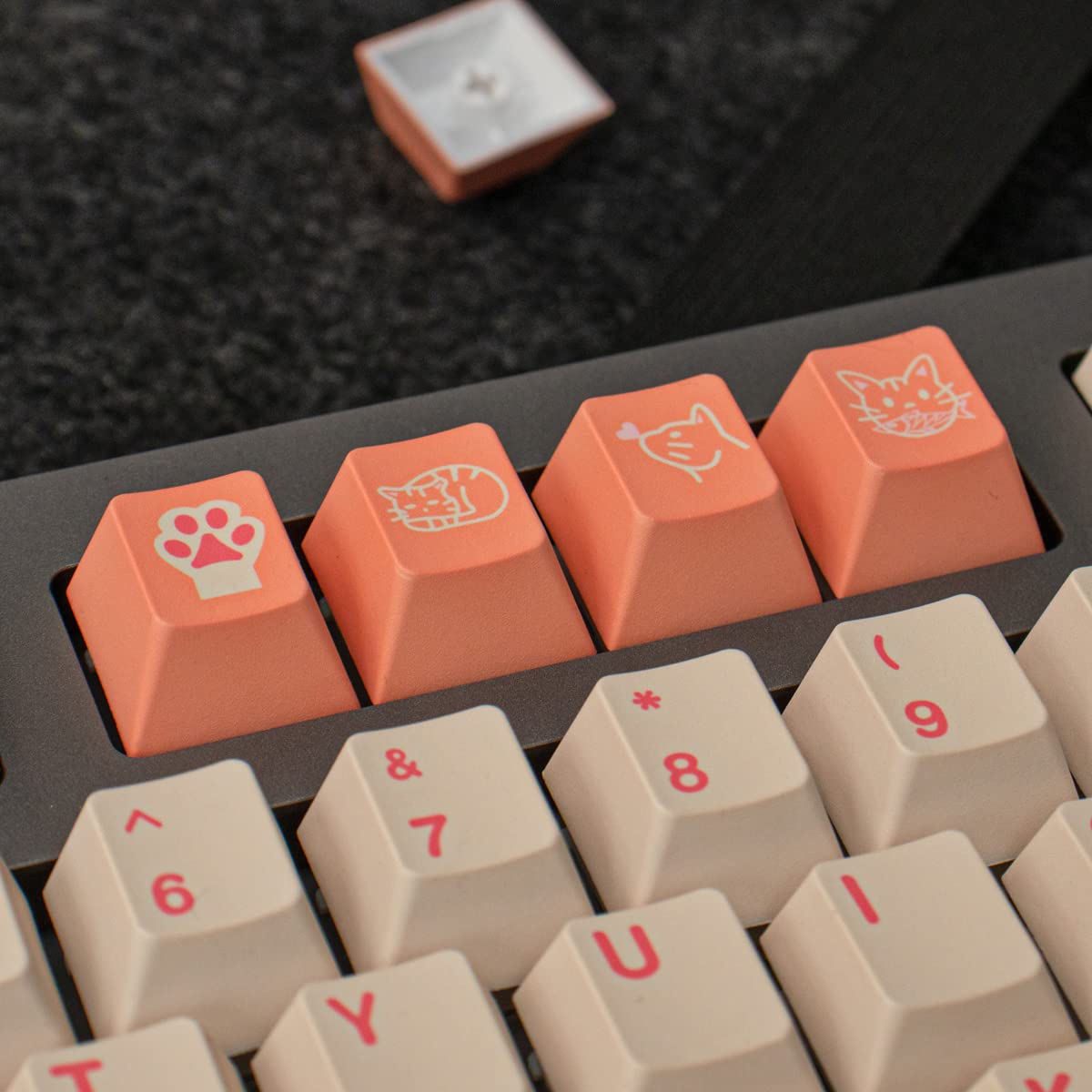 136 Keys PBT Keycaps Dye Sub Cherry Profile Keycaps Fit for 60% 65% 95% Cherry Mx Switches Mechanical Keyboard