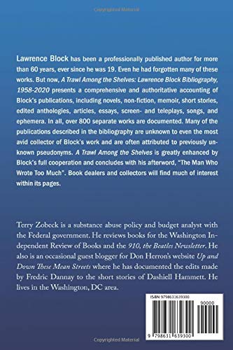 A Trawl Among the Shelves: Lawrence Block Bibliography, 1958-2020