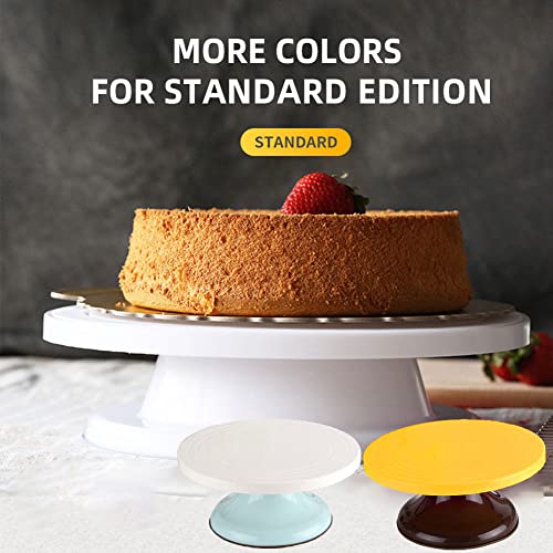 11 Inch Rotating Cake Turntable, Turns Smoothly Revolving Cake Stand, Cake Decorating Display Stand, Baking Tools Accessories Supplies for Birthdy Party Cake(Cyan)