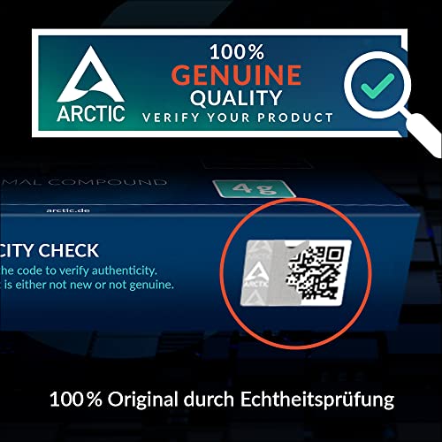 ARCTIC MX-4 (incl. Spatula, 8 g) - Premium Performance Thermal Paste for All Processors (CPU, GPU - PC), Very high Thermal Conductivity, Long Durability, Safe Application