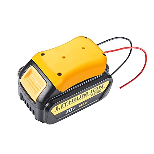 2 Packs Upgrade for DeWALT Battery Adapter Power Source Mount for Dewalt 20V Battery Adaptor Dock with Wires Battery Converter Connector DIY Power Wheel Adapter Truck Robotics Toys
