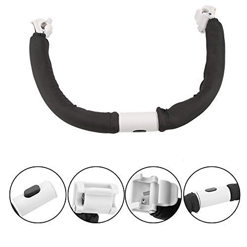 Adjustable Baby Stroller Handle Handlebar Trolley Bumper Grip Handle Bar Armrest Bumper Bar Baby Stroller Accessories Hand Tools(Black)