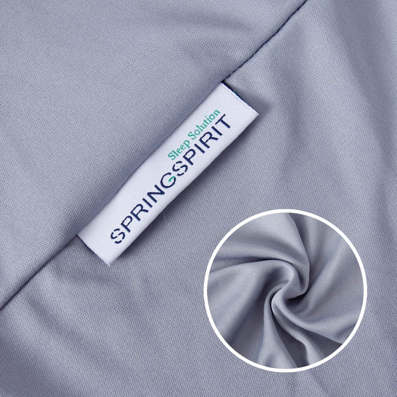 Box Spring Cover Queen Size, Alternates for Bed Skirt, Smooth and Elastic Woven Material Wrap Around 4 Sides of The Box Spring, Wrinkle & Fading Resistant, Washable, Dustproof, Gray