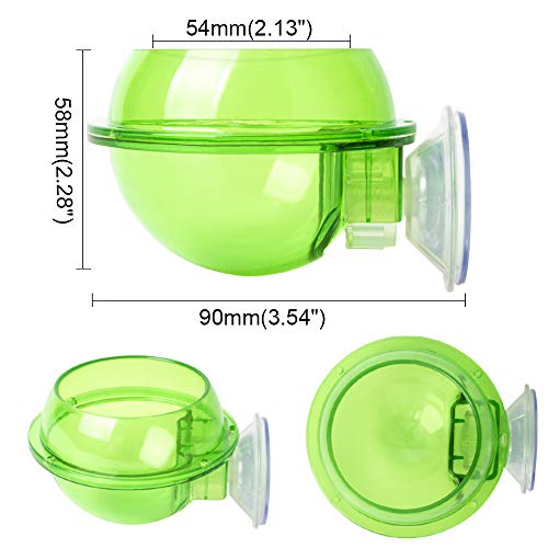 IAFVKAI Suction Cup Reptile Feeder 2PCS Reptile Food Water Feeding Bowl for Chameleon Tortoise Gecko Snakes Iguana Lizard