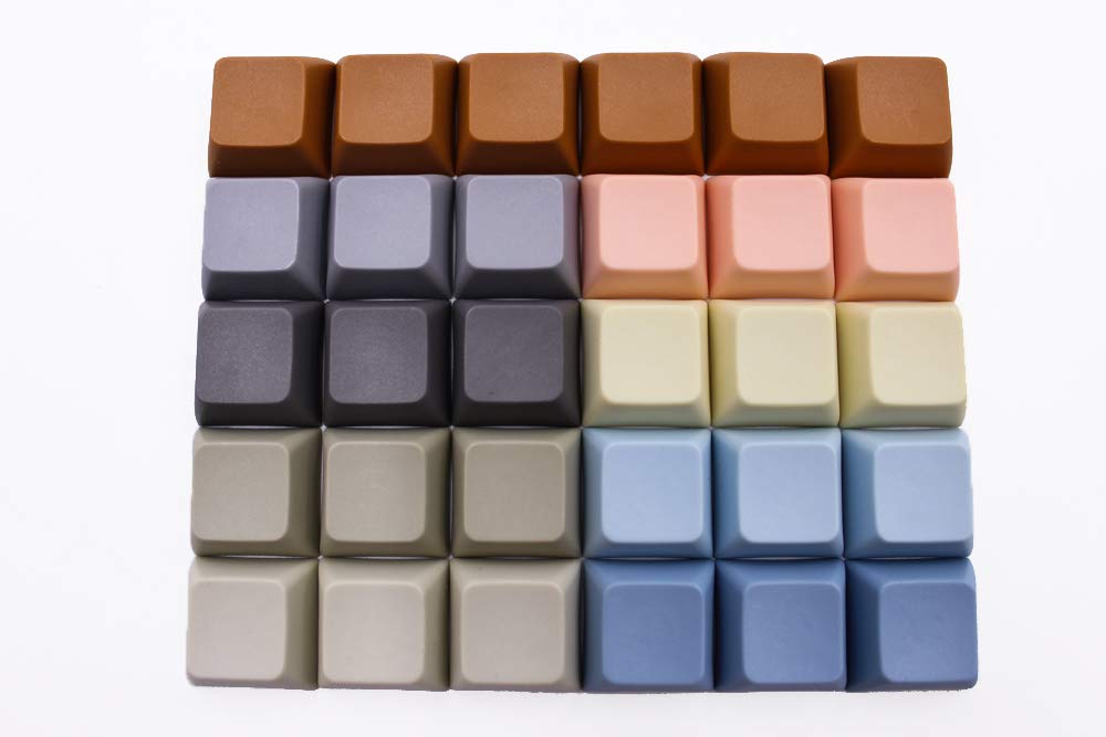 ONECAP 1U Blue Blank XDA keycap 50 Keys PBT Keycaps for Mechanical Gaming Keyboard (Blue)