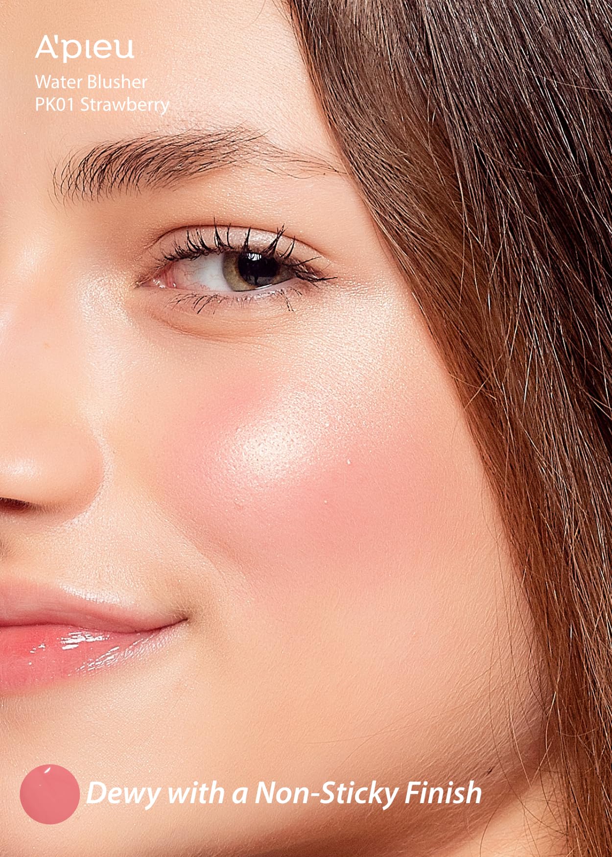 A'PIEU JUICY-PANG WATER BLUSHER (PK01 - I'm Strawberry) Korean Liquid Blush For Cheeks K Beauty Makeup