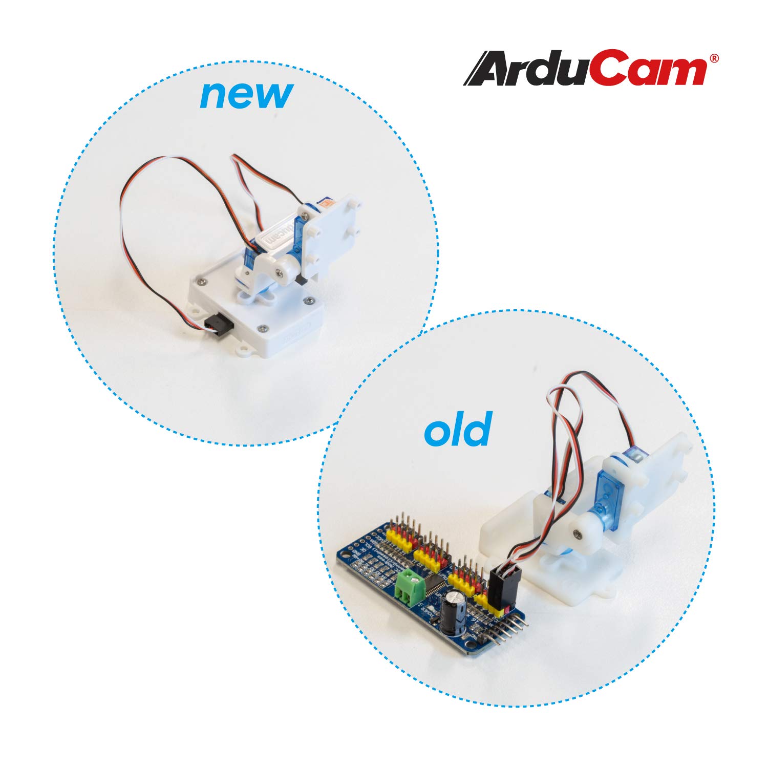 Arducam Upgraded Camera Pan Tilt Platform Compatible with Raspberry Pi Camera Module 3/V1/V2, Nvidia Jetson Board