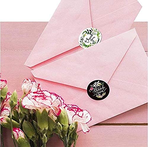 GUAGLL 3 Rolls Thank You Baking Sticker Cute Printing Sticker Label 1 Inch 500Pcs/Roll for Envelope Gift