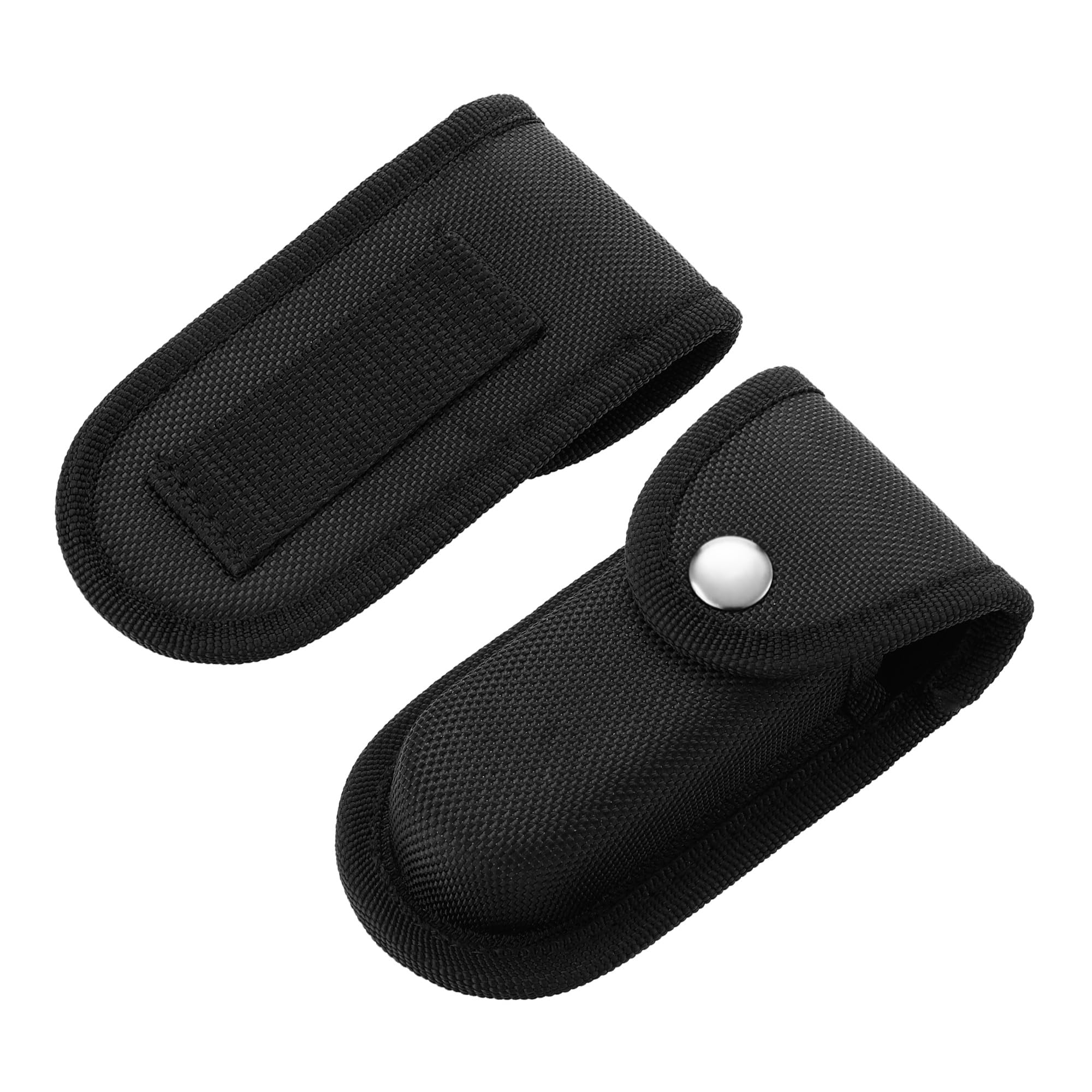 2 Packs Nylon Pocket Knife Sheath, 4'' Multitool Pouch, Folding Knife Belt Sheath with Snap Closure and Vertical Carry Belt Loop, Multitool Case for Outdoor or Daily Use, Medium Size