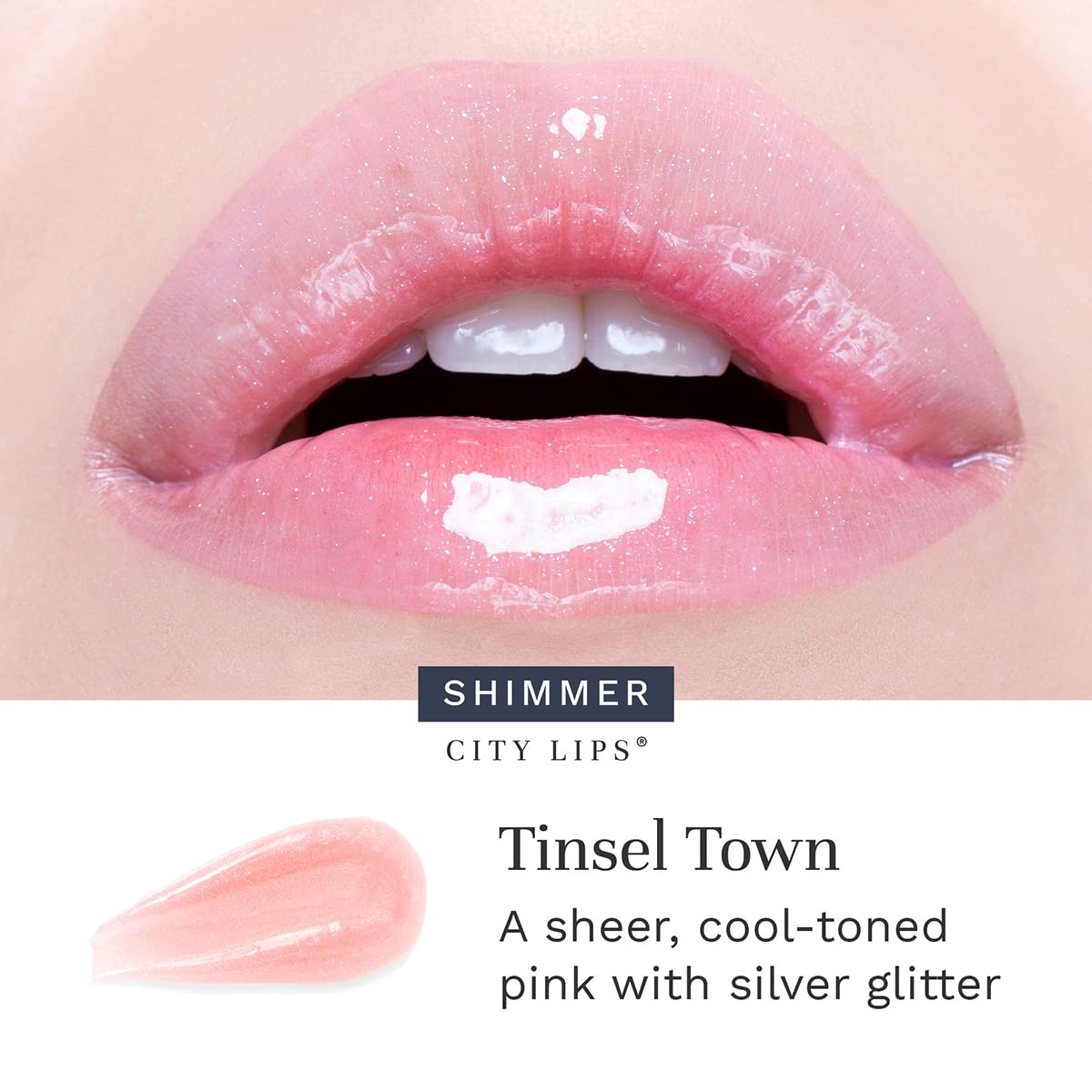 City Beauty City Lips Plumping Lip Gloss Tinsel Town - High-Shine Gloss for Fuller, Younger-Looking Lips | Hydrating & Smoothing Lip Treatment Hyaluronic Acid
