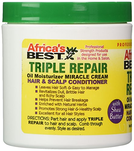 Africa's Best Triple Repair Oil Moisturizer Hair and Scalp Conditioner, 6 Ounce (Packaging May Vary)