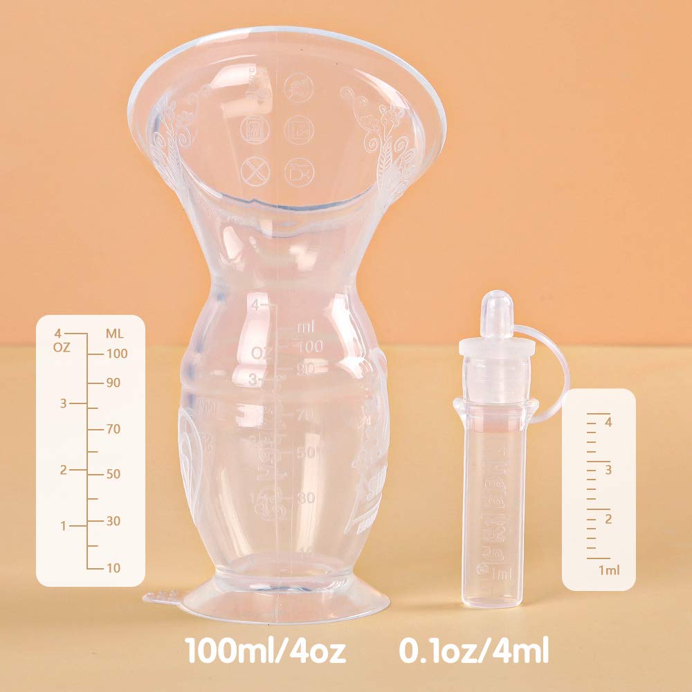 haakaa Manual Breast Pump 100ml/4oz (Base) & Colostrum Collectors 2pcs Combo - Breast Milk Saver for Nursing Mom, Collecting & Store Colostrum for Baby, Cherish Mother’s Liquid Gold