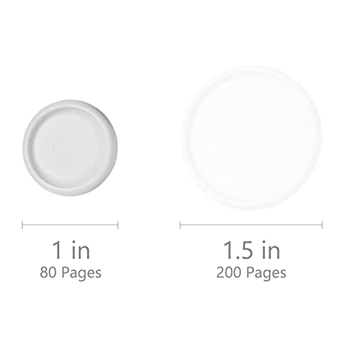 Hidden Gem Discbound Notebook Discs, 11 Plastic Pieces White 1-inch/24mm