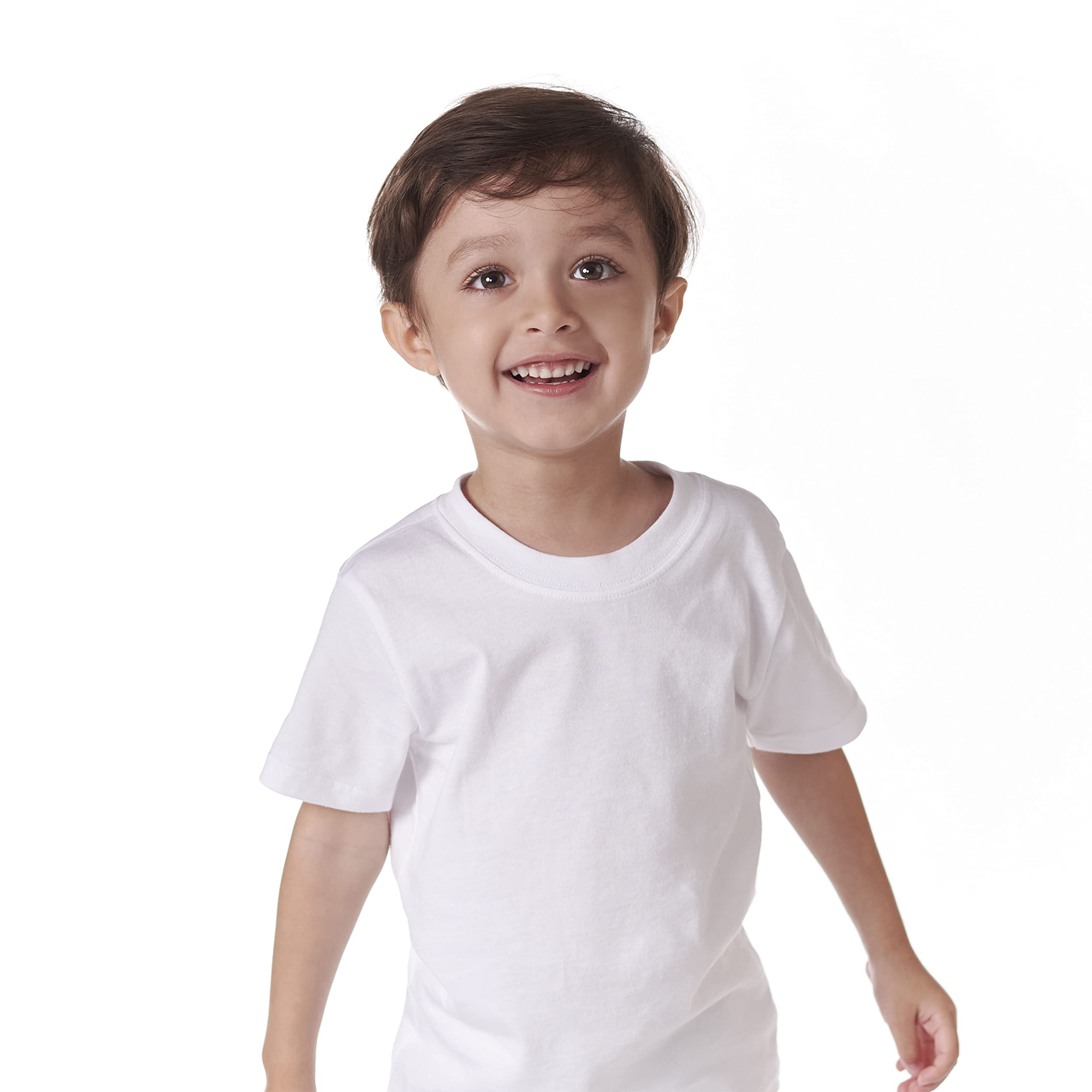 Gerber Baby Toddler 5-Pack Solid Short Sleeve T-Shirts Jersey 160 GSM, White, 18 Months