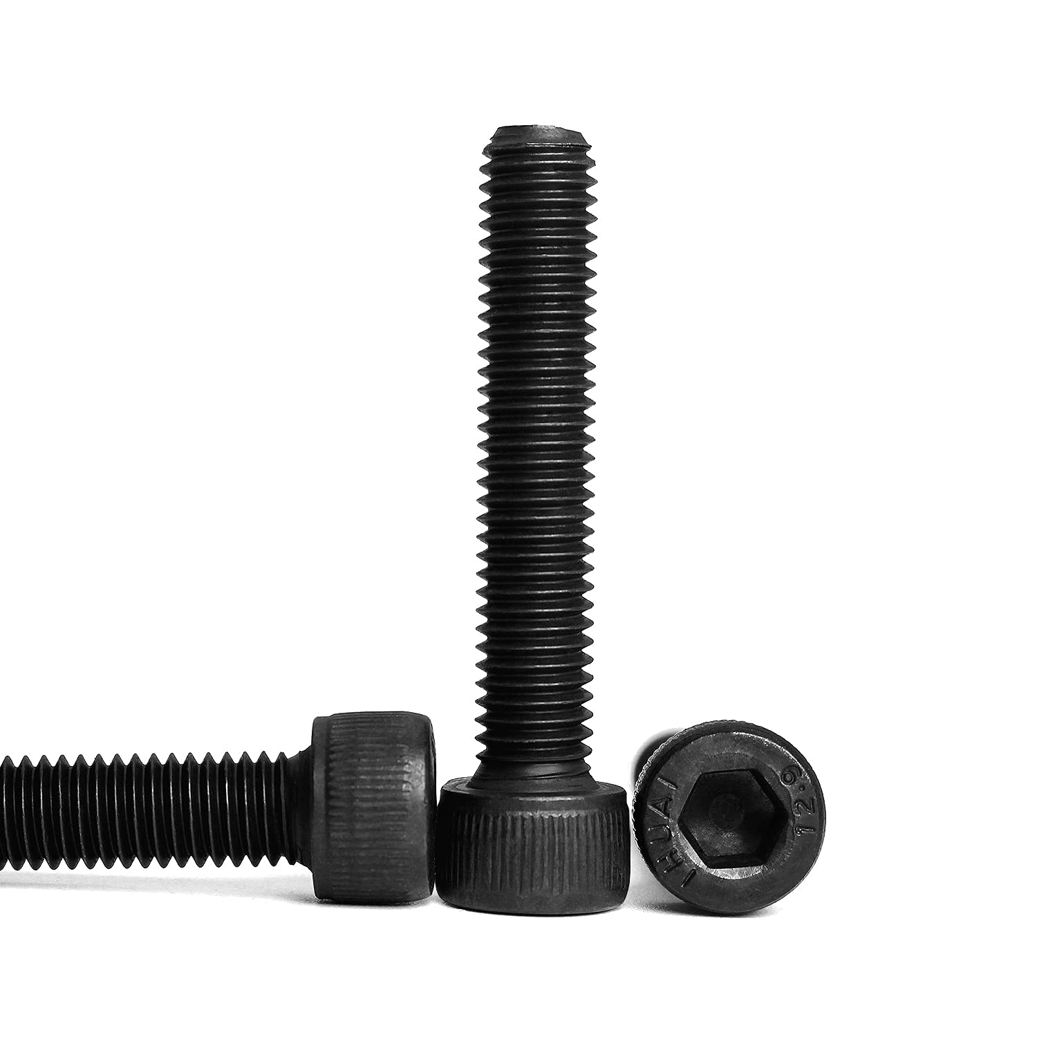 M8 x 65mm Socket Head Cap Bolts Screws 12.9 Grade Alloy Steel, Black Oxide Finish, Machine Metric Hex Socket Screw, 10PCS