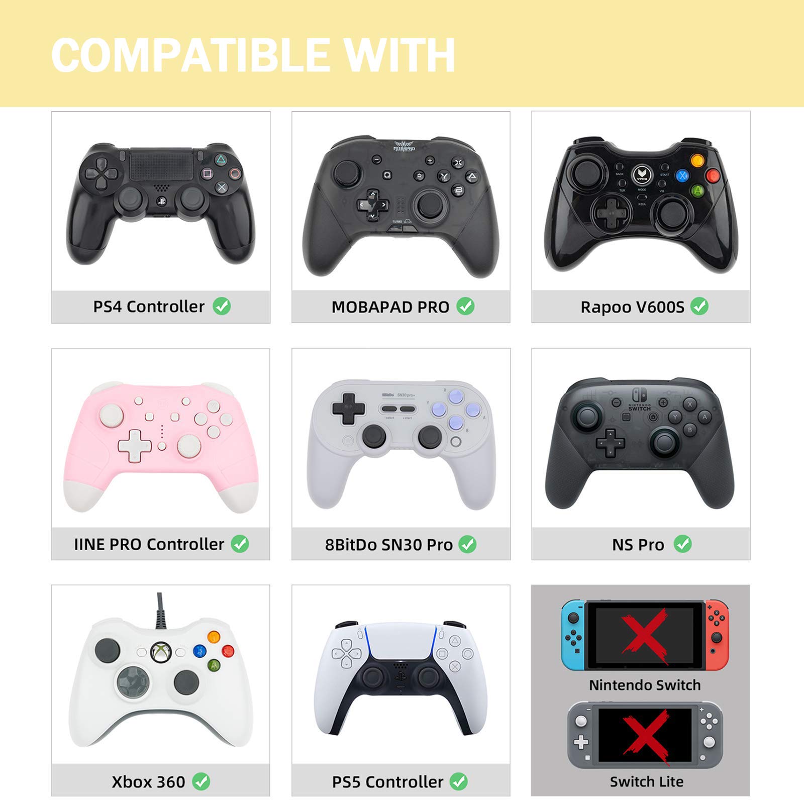 2Pcs Analog Thumb Grip Stick Cover, Wireless Controllers Game Remote Joystick Cap, Fantastic Non-Slip Silicone Handle Protection Cover for PS5/PS4/Xbox one/360/NS PRO (F)