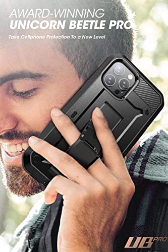 SUPCASE Unicorn Beetle Pro Series Case for iPhone 12 Pro Max (2020 Release) 6.7 Inch, Built-in Screen Protector Full-Body Rugged Holster Case(Black)