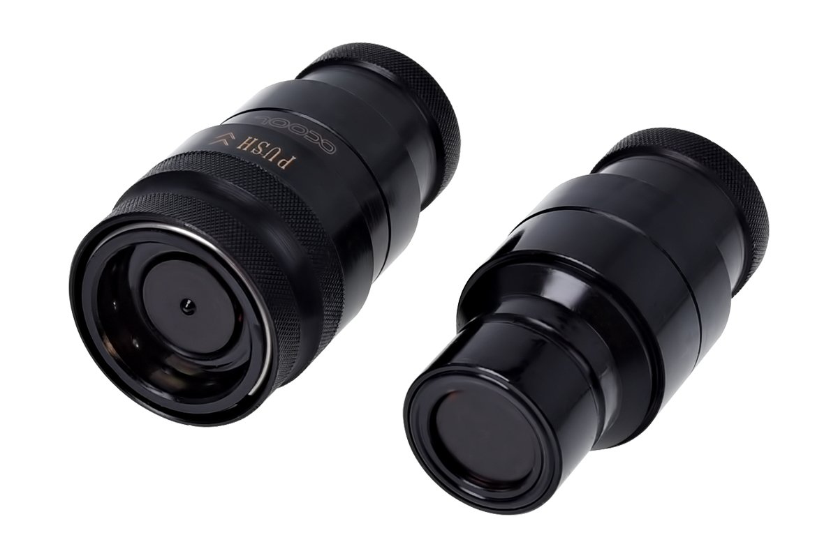 Alphacool 17370 Eiszapfen HF Quick Release Connector kit G3/8 Inner Thread with reducing Nipple G1/4 - deep Black Water Cooling Fittings