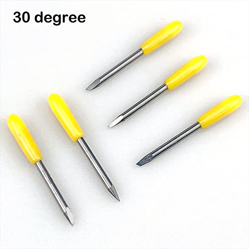 15PCS Tungsten Steel Vinyl Cutter Knife Blades 30°/45°/60° Lettering Blade Cemented Carbide Blade for Mimaki CG-60 CG-130 Cutting Plotter (15 Blades:15x30)