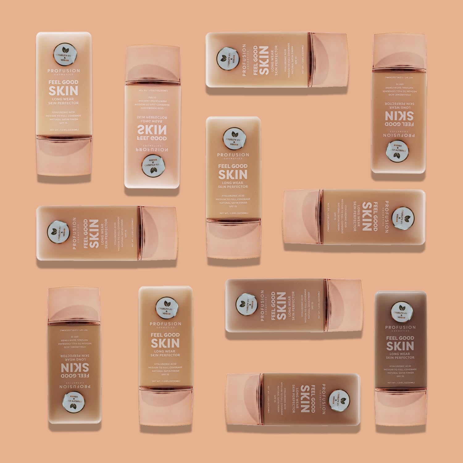 Profusion Cosmetics Lightweight Liquid Foundation for a Flawless and Elegant Radiance, Breathable Makeup for Improves Uneven Skin Tone, Cruelty-Free - Medium 1
