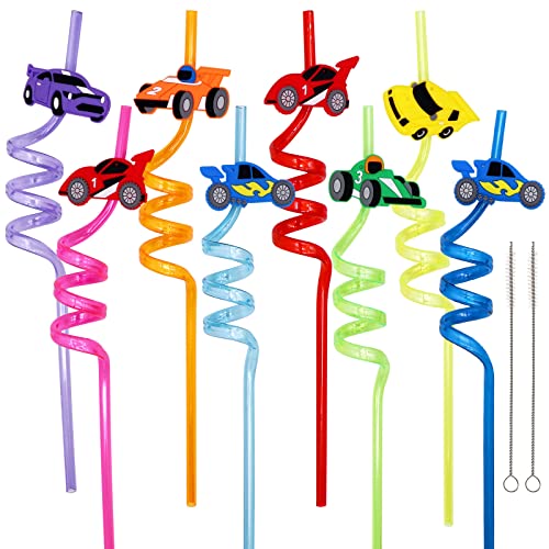 26 Packs Truck Drinking Straws For Car Themed Birthday Party Decor Supplies Reusable Straws For Truck Party Goodie Bags Gifts For Boy Kids Truck And Car Party Baby Shower Classroom Reward School Prize