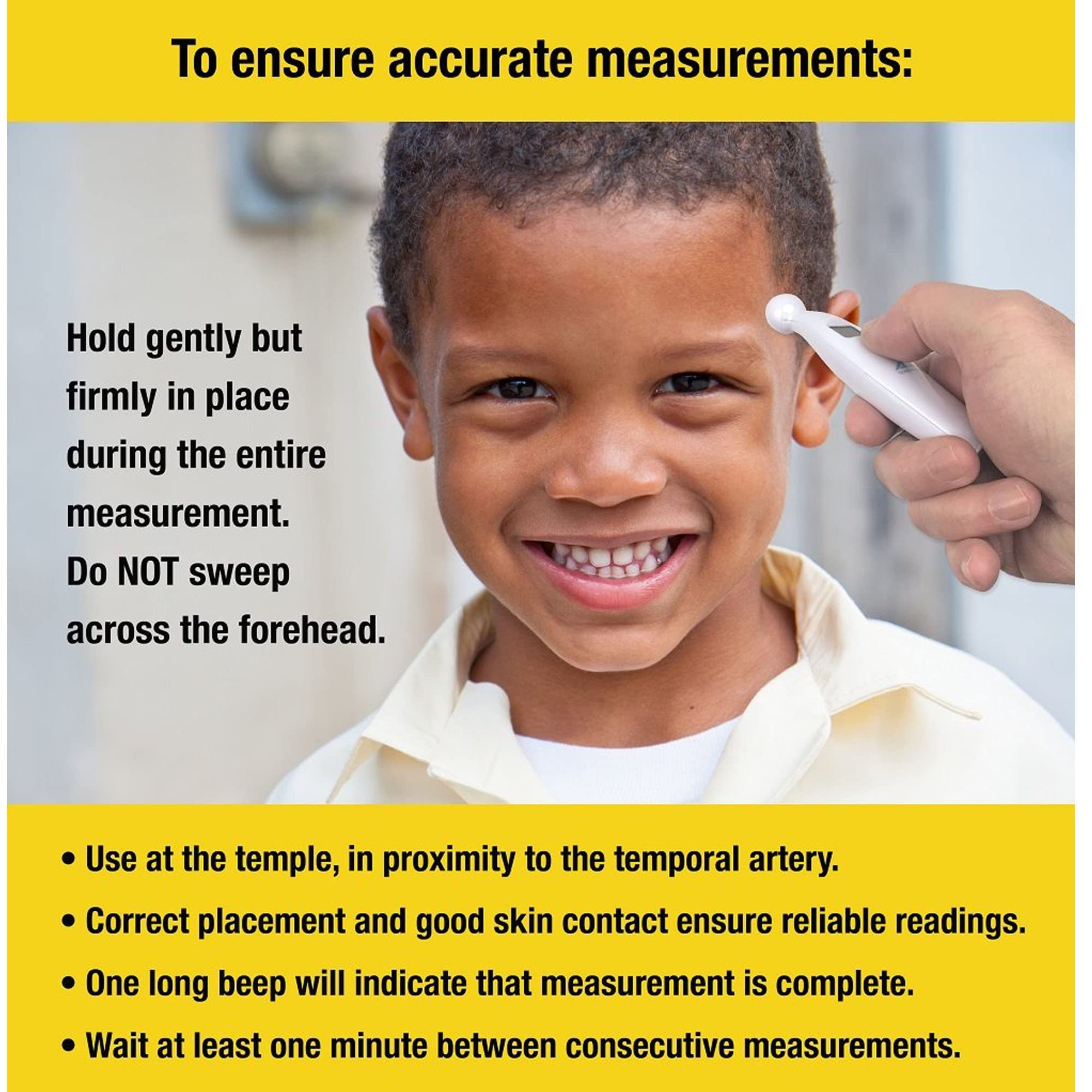 ADC427QEA - American Diagnostic Corp Adtemp Temple Touch 6 Second Conductive Thermometer, 4-2/3 x 1-1/6 x 1, Dual Scale, 1.5V Battery