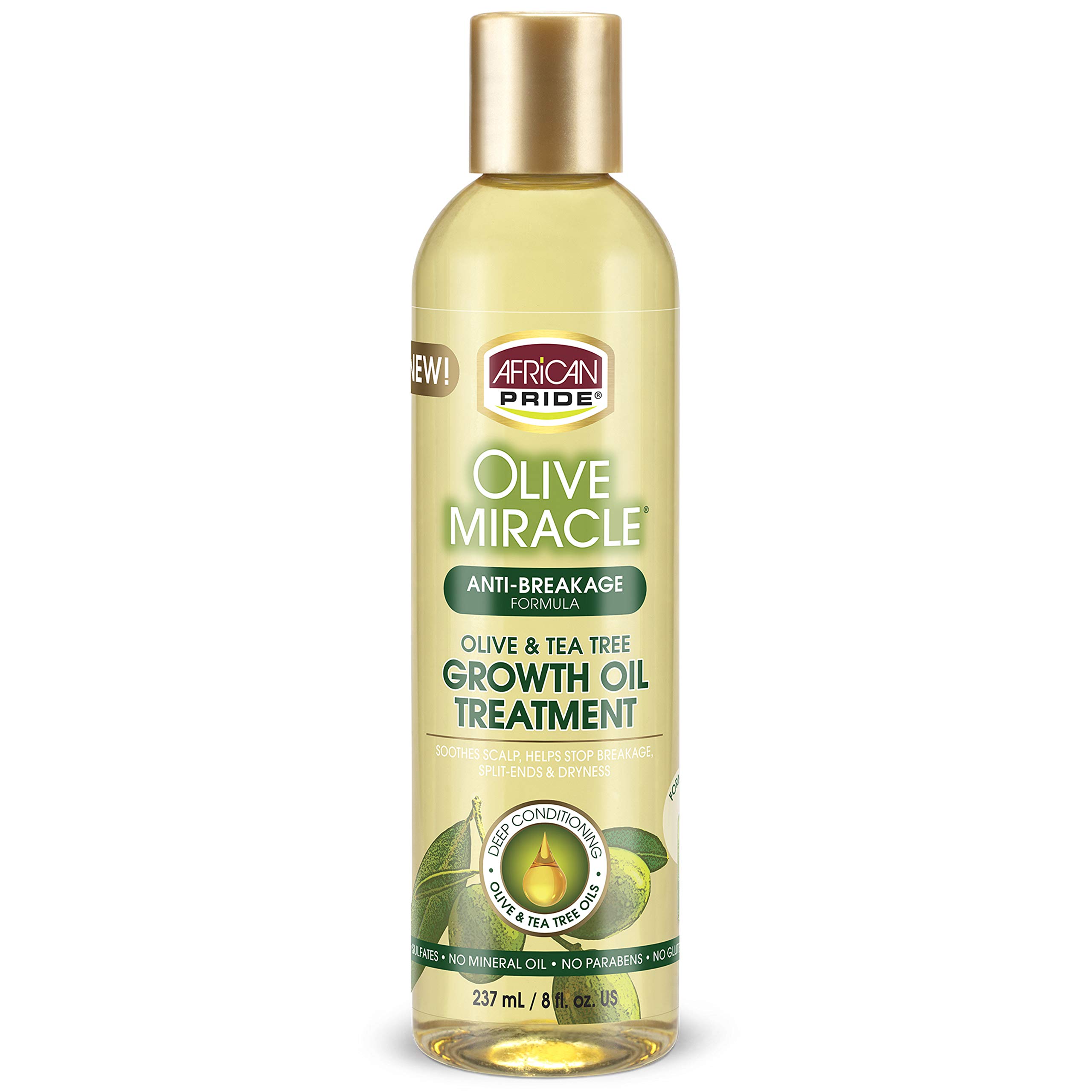 African Pride Olive Miracle Anti-Breakage Maximum Strengthening Growth Oil 237 ml/8 fl.oz