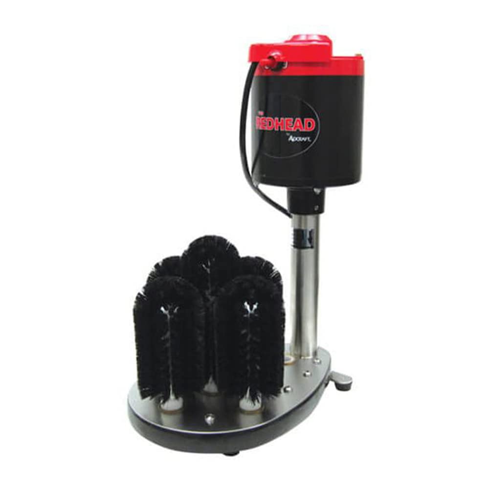 Adcraft GW-120 The Redhead Upright Electric Glass Washer, with 5 Brushes, 115v