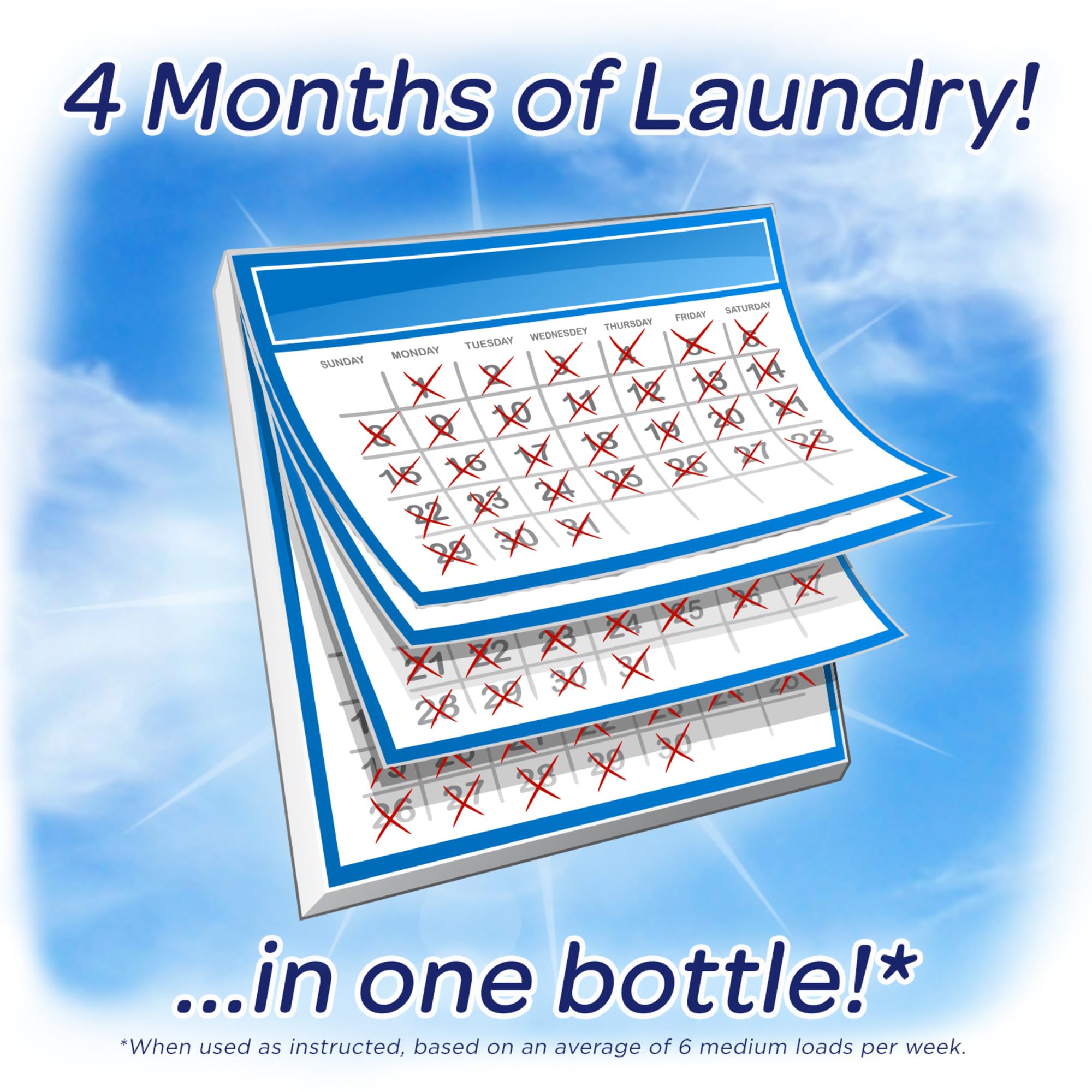 all Liquid Laundry Detergent, Gentle for Baby, Hypoallergenic & Free Of Dyes, 2X Concentrated, 100 Loads