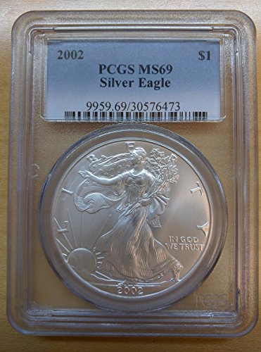 2002 Silver Eagle Dollar MS69 PCGS