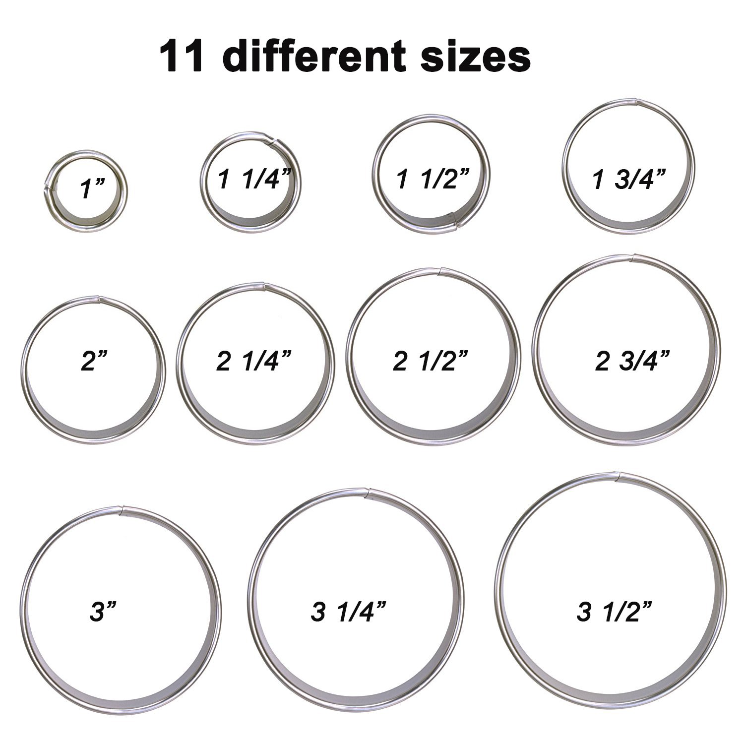 11 Pieces Metal Cookie Cutter Set, Round Cookie Cutters, Stainless Steel Circle Biscuit Pastry Cutters, Assorted Sizes