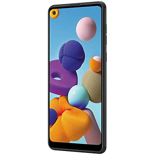 Samsung Galaxy A21 GSM Unlocked Android Cell Phone, US Version Smartphone, 32GB Storage, Long-Lasting Battery, 6.5β Infinity Display, Quad Camera, Black (Renewed)