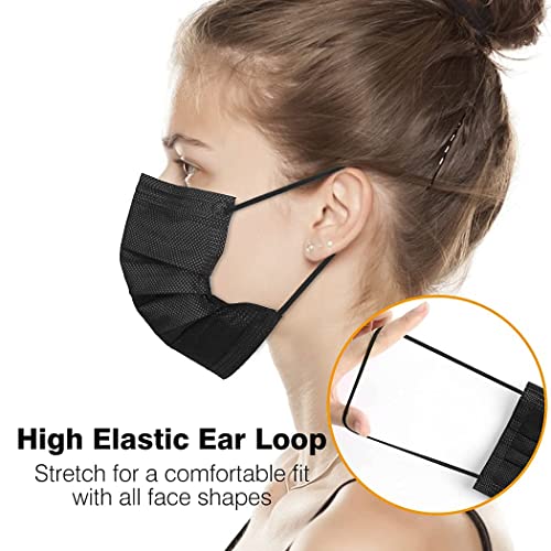 Black Face Masks 50 Pack Disposable Face Mask Disposable Masks Black Disposable Face Masks