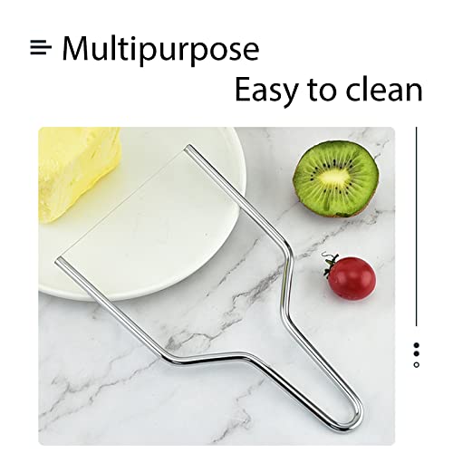 2 Pcs Cheese Slicer, Cheese Cutter Stainless Steel Cheese Slicers with Wire Easy And Fast Cutting Block Cheese Butter
