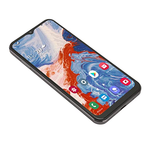 5G Mobile Phone, Black Unlocked Smartphone 100β240V Front 8MP Rear 16MP 6GB RAM 256GB ROM 6.5in HD Screen for Texting (US Plug)