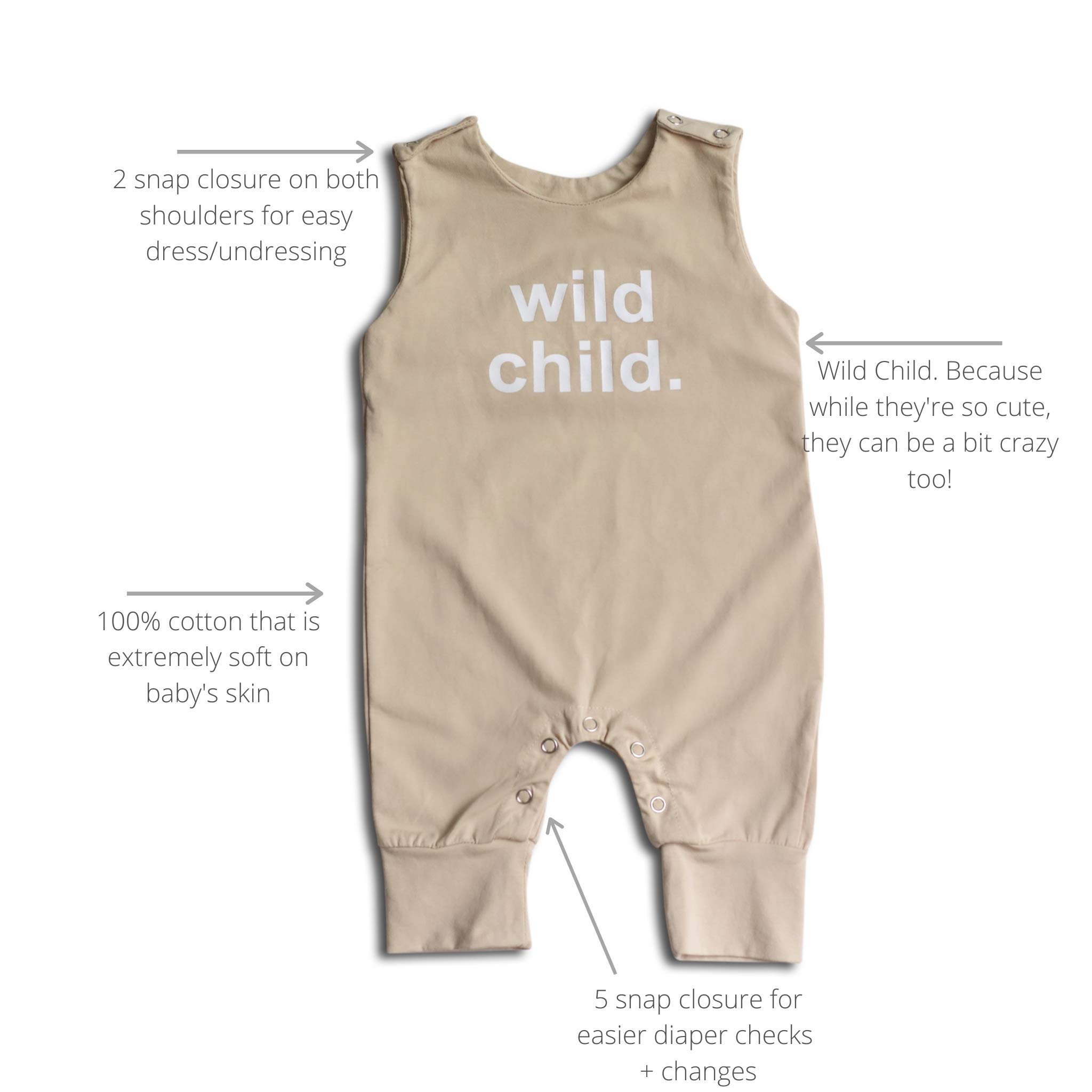 Denver James Onesie Romper Soft Cotton 5 Button Snap Closure for Boys Girls Baby Newborn Infant Toddler | Witty Sayings.
