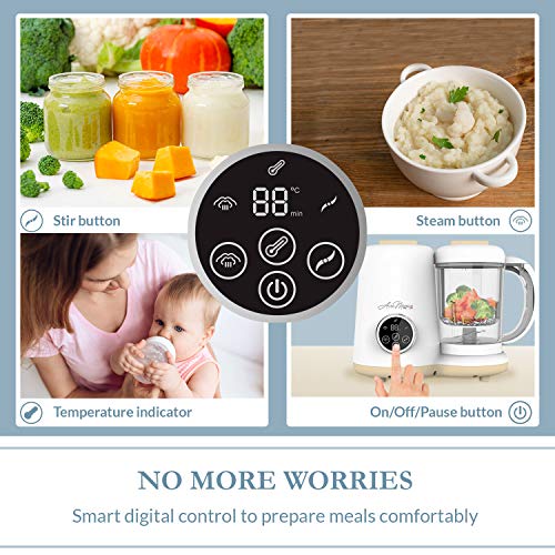 Avec Maman - Baby Chef 4-in-1 Food Processor for Babies - NEW 2023 - Steamer - Blender - Bottle Warmer - Jar Warmer - Multifunctional Baby Food Maker - BPA-Free & Certified Safe