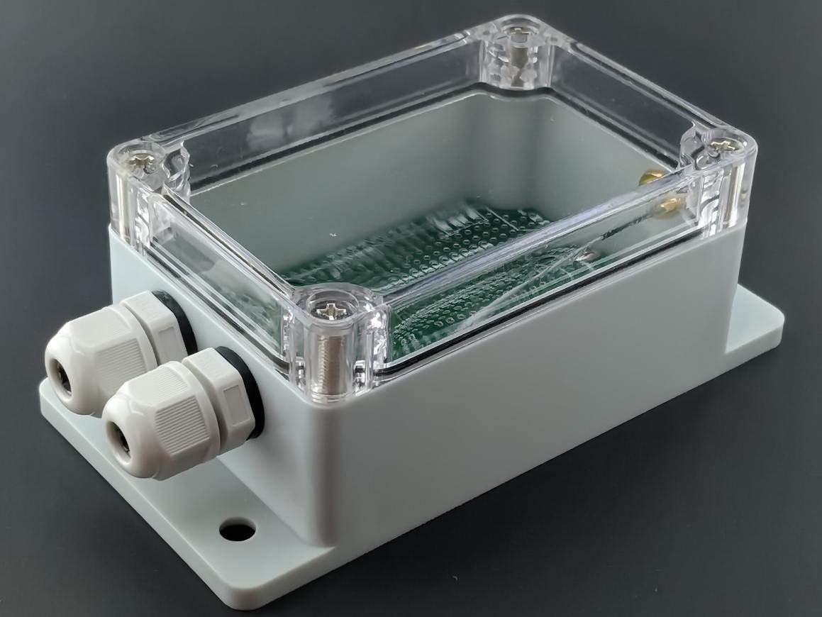 qBox DIY IOT Enclosure Kit (One SMA), IOT Enclosure for Arduino MKR Feather ESP32 Cellular LoRa WiFi Board, Waterproof IP65 Enclosure with Glands, prototyping PCB and SMA Connector