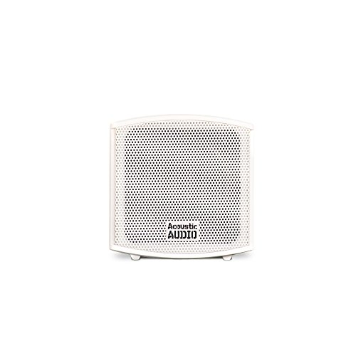 Acoustic Audio AA321W Mountable Indoor Speakers 400 Watts White Bookshelf Pair