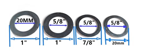 16pcs Saw Blade Bushing Set Saw Blade Adapter Ring, Angle grinder inner aperture conversion gasket,1 Inch to 20 mm, 1 Inch to 5/8 Inch, 7/8 Inch to 5/8 Inch, 20 mmto 5/8 Inch,4 per Model